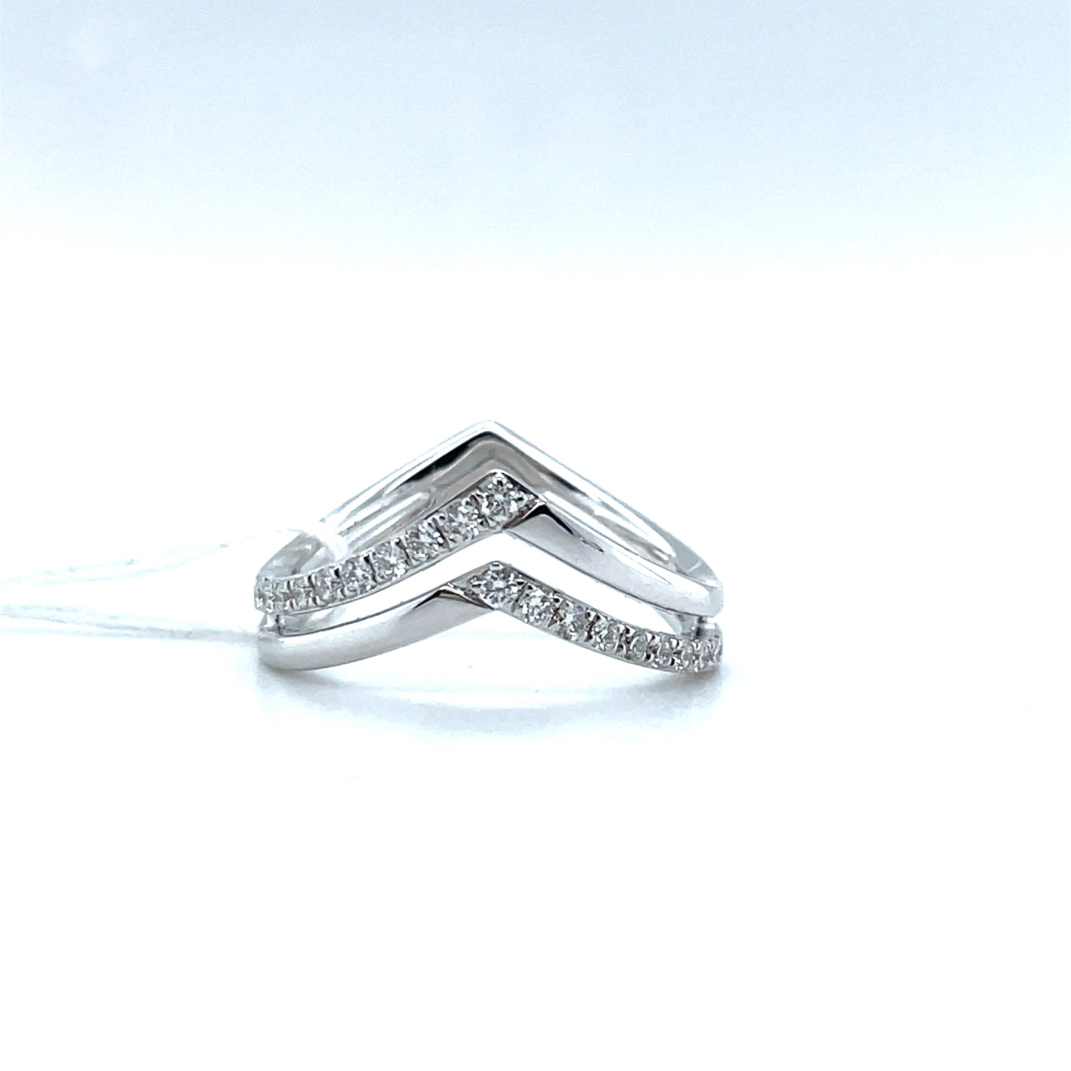 East West Emerald Cut Diamond Bezel Engagement Ring Donna Jewelry Co